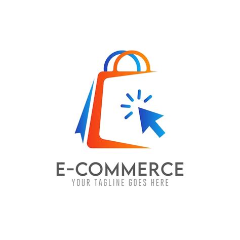 Modèle De Logo De Commerce électronique Vecteur Premium
