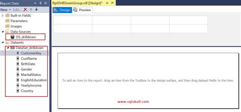 Create Drill Down Group Report In Ssrs Sql Bi Tutorials