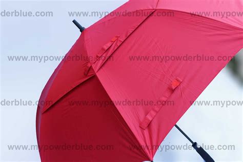 Custom Printed 30 Inches Double Canopy Golf Umbrellas With Eva Foam Handle