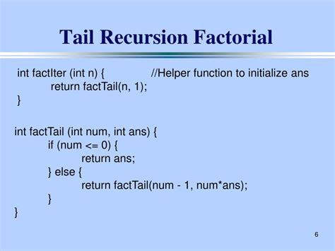 Ppt Data Structures Csci 132 Spring 2014 Lecture 16 Tail Recursion