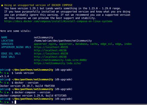 docker compose version warning · issue 3050 · lando lando · github