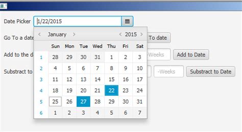 JDatePickerEx Datepicker With Extra Functionalities JavaFx8 B4X