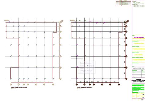 Column Layout Plan Of The Lower Ground Floor In Autocad 2d Drawing Cad File Dwg File