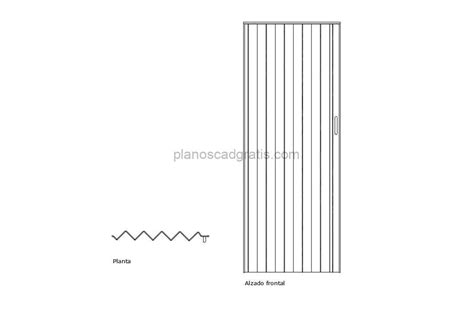 Puerta Acordeón Planos Cad Gratis
