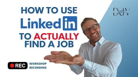 Workshop Recording How To Actually Use Linkedin To Find A Job Youtube
