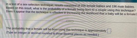 Answered In A Test Of A Sex Selection Technique Results Consisted Of Kunduz Answered In A Test Of A Sex Selection Technique Results Consisted Of Kunduz
