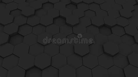 abstract hexagon geometric surface loop dark black clean minimal