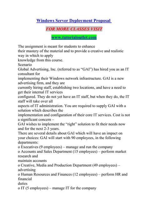 Windows Server Deployment Proposal Tutorialoutlet Dot Com Pdf