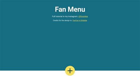 Fan Menu Pure Css