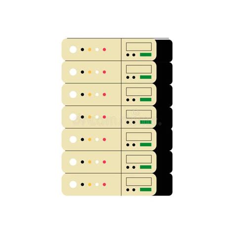 Server Stack In Flat Vector Illustration Symbolizing Data Storage