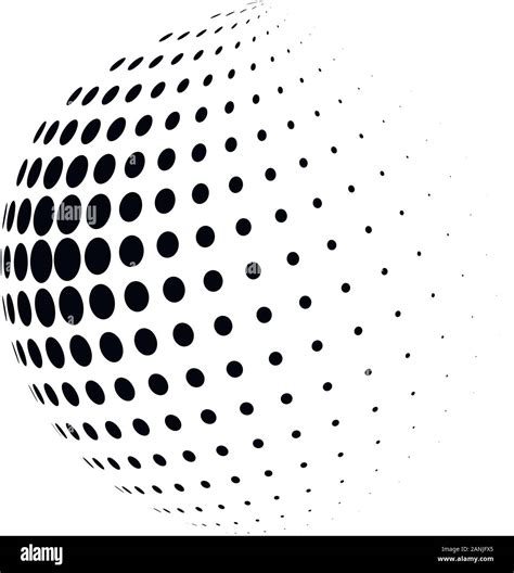 Abstract Monochrome Halftone Pattern Soft Dynamic Linesvector Illustration With Dots Stock