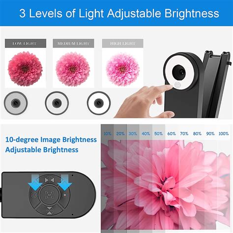 Скенер за документи 8mp 4k 3 степенна регулируема Led лампа двоен микрофон димируема яркост