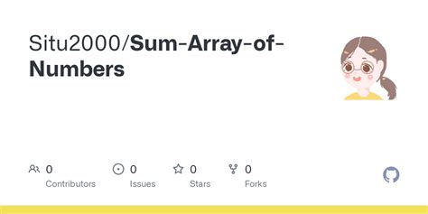 Github Situ2000sum Array Of Numbers