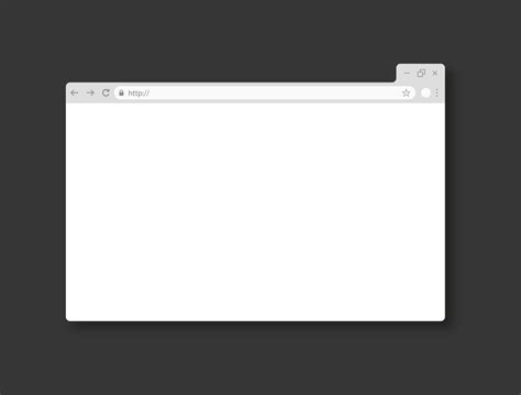 Realistic Template Of Internet Browser Window Empty Browser Page