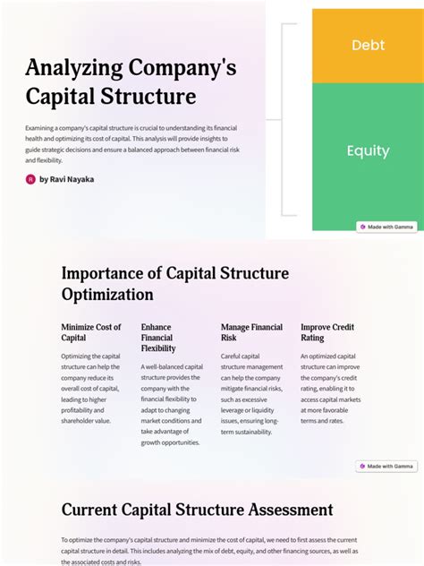 Analyzing Companys Capital Structure Download Free Pdf Capital
