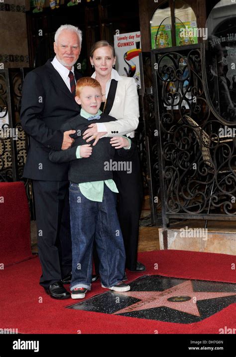 Malcolm Mcdowell With His Son Beckett And His Wife Kelley Hollywood Walk Of Fame Honors Malcolm