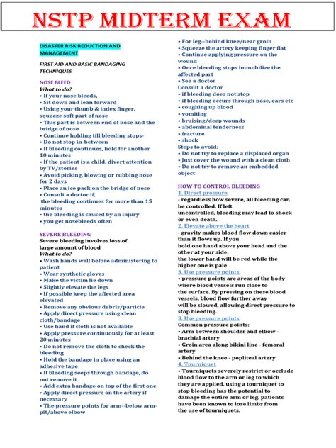 Nstp Midterm Summary Pdf