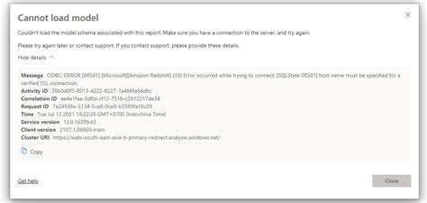 Cannot Load Model Database Redshift Microsoft Fabric Community