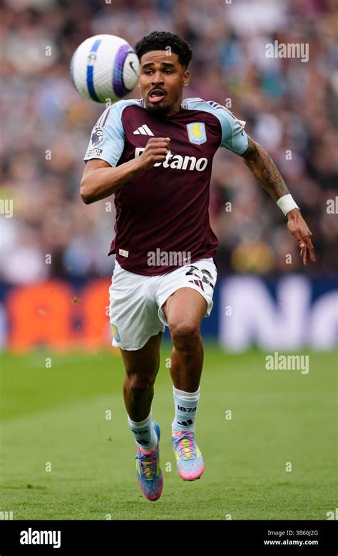 Aston Villas Ian Maatsen During The Premier League Match At Villa Park