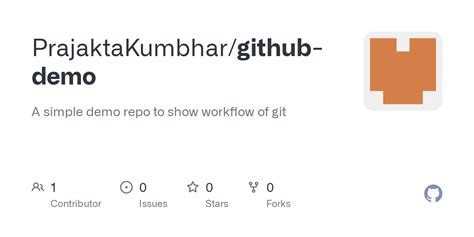 Github Prajaktakumbhargithub Demo A Simple Demo Repo To Show