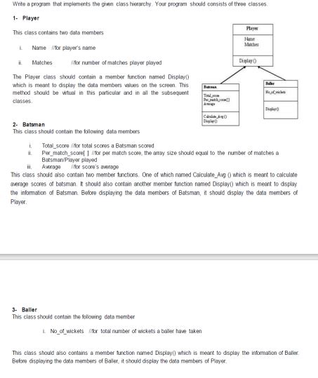 Solved Write A Program That Implements The Given Class Chegg