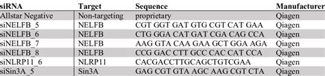 Small Interfering Rnas Sirnas Used For The Knockdown Of Protein Download Scientific Diagram