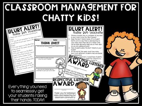 Classroom Management Resource Blurting Out Editable Classroom