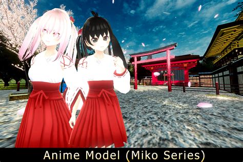 Anime Character Miko Series Contain Vrm 3d Model