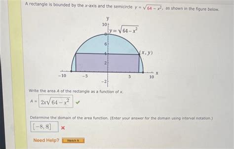 Solved A Rectangle Is Bounded By The X Axis And The Chegg