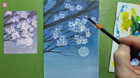 벚꽃 쉽게 그리는 방법 아크릴페인팅 유화 Oil Painting Acrylic Painting 619 힐링영상