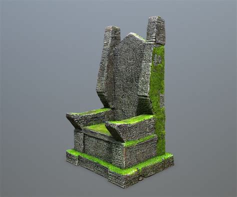 Artstation Stone Throne Game Assets