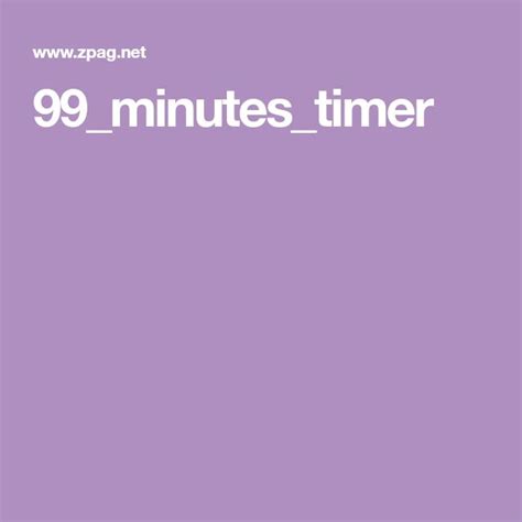 99minutestimer Timer Minutes Lockscreen