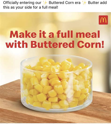 Mmm Fresh Mcdonalds Buttered Corn Rstupidfood