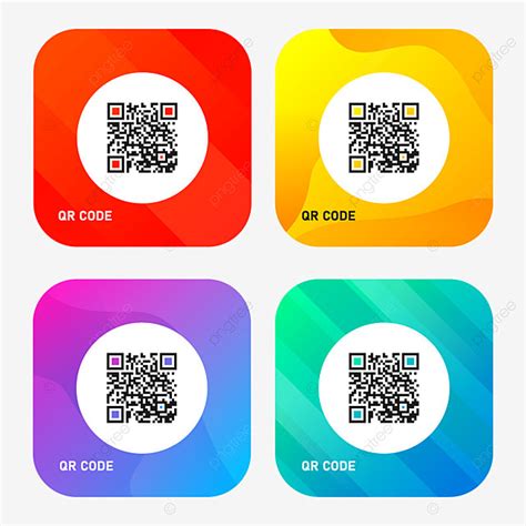 Qr Code Design Vector Hd PNG Images Colorful Qr Code Label Design Png Colorful Label Design