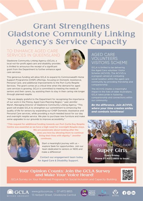 Gcla Grant Strengthens Service Capacity Gladstone News