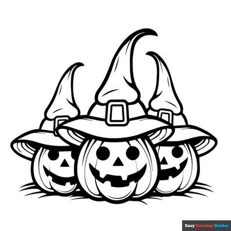 Witch And Pumpkin Coloring Page