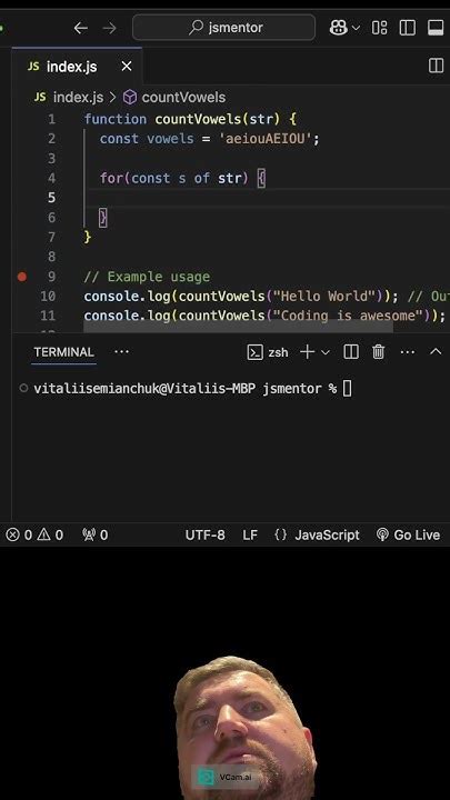 Count Vowels In A String Javascript Programmer Jobinterview