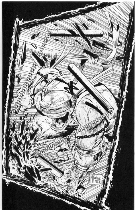 Todd Mcfarlanes Michelangelo Pinup From Tmnt V1 50 R Tmnt