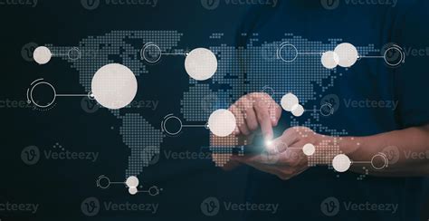 Businessman Showing The Linkage Of Organizational Structure With