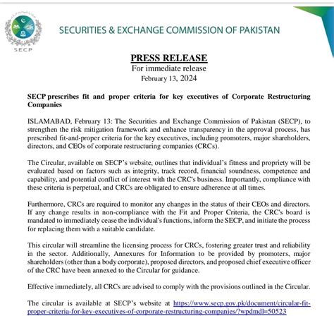 Secp On Linkedin Secp To Strengthen The Risk Mitigation Framework And Enhance Transparency…
