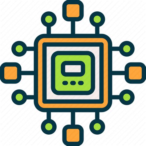 Processor Circuit Electronic Chip Cpu Icon Download On Iconfinder