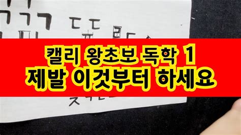 캘리 왕초보 독학하신다면 이 영상 부터 시작하세요~ 독학캘리그라피 왕초보캘리 여리캘리 Youtube