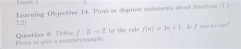 solved learning objective 14 prove or disprove statements