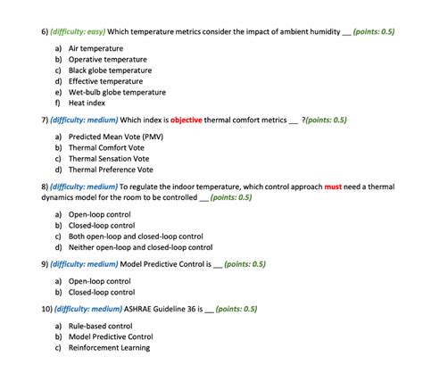 Solved 6 Difficulty Easy Which Temperature Metrics