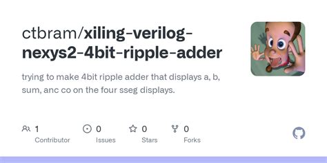GitHub Ctbram Xiling Verilog Nexys Bit Ripple Adder Trying To Make Bit Ripple Adder That