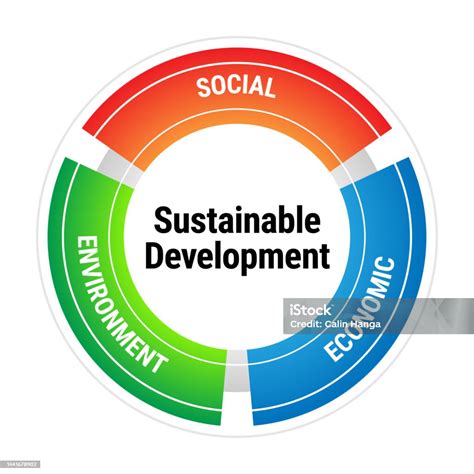Sustainable Development Economic Environment Social Vector Infographic