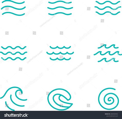 Set Abstract Waves Logo Concept Stock Vector Royalty Free Shutterstock