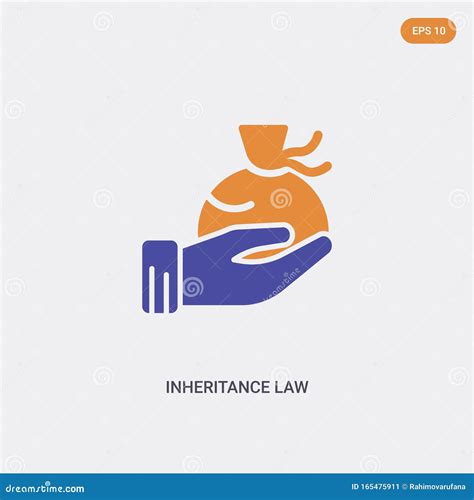 2 Color Inheritance Law Concept Vector Icon Isolated Two Color Inheritance Law Vector Sign