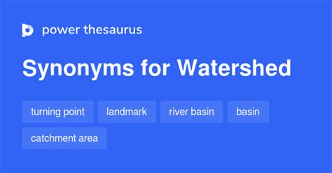 Watershed Synonyms Similar Words Phrases