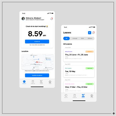 Clock In App On Behance